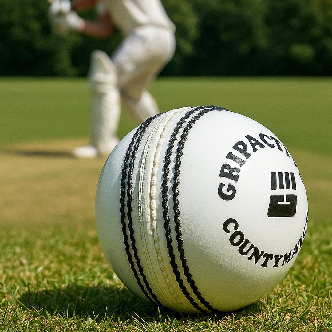 Grip Active County Match White Cricket Ball, Premium Leather, Hand-Sti ...